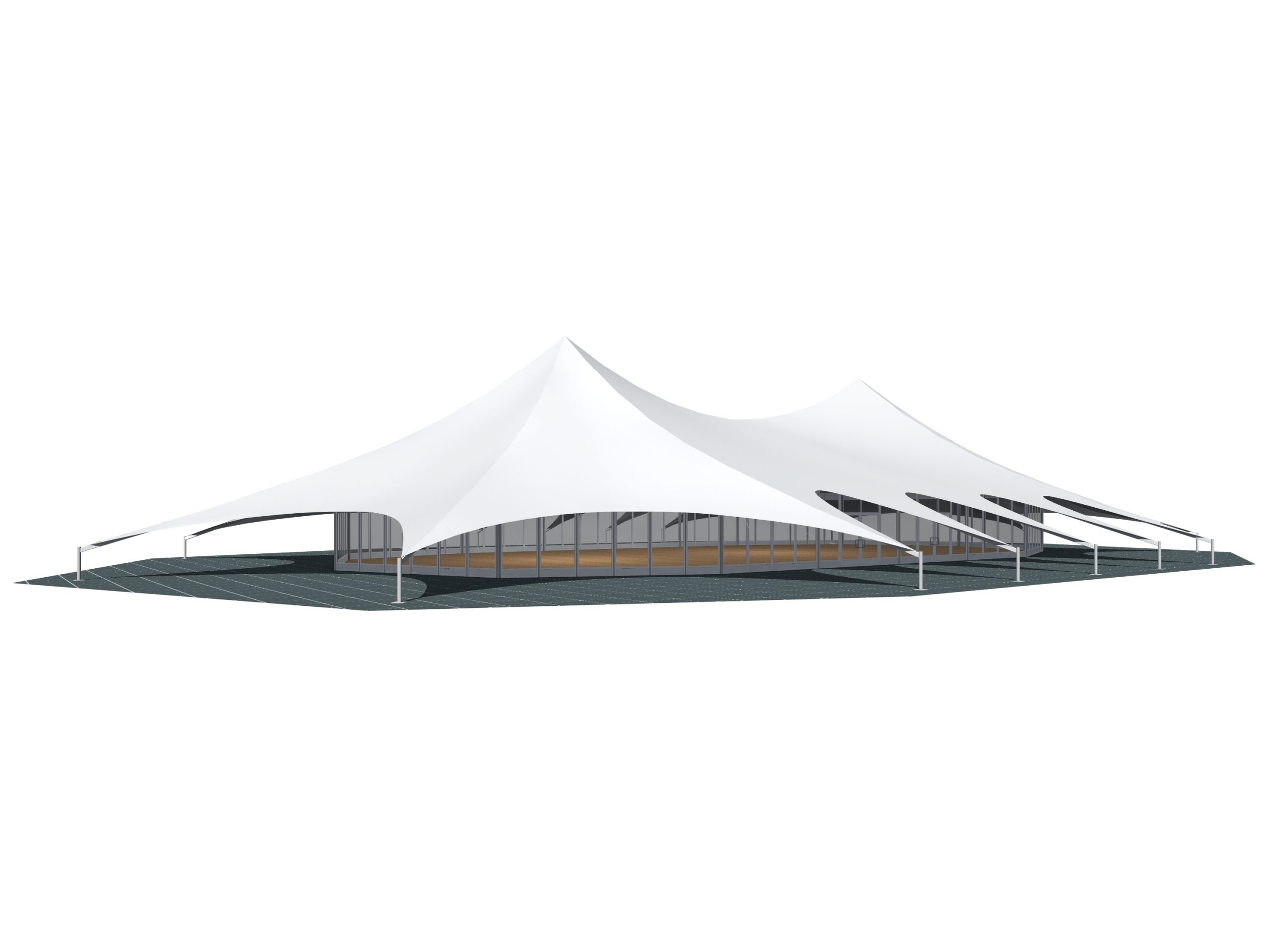 Large tent with star-shaped roof: unique & robust - HTS TENTIQ