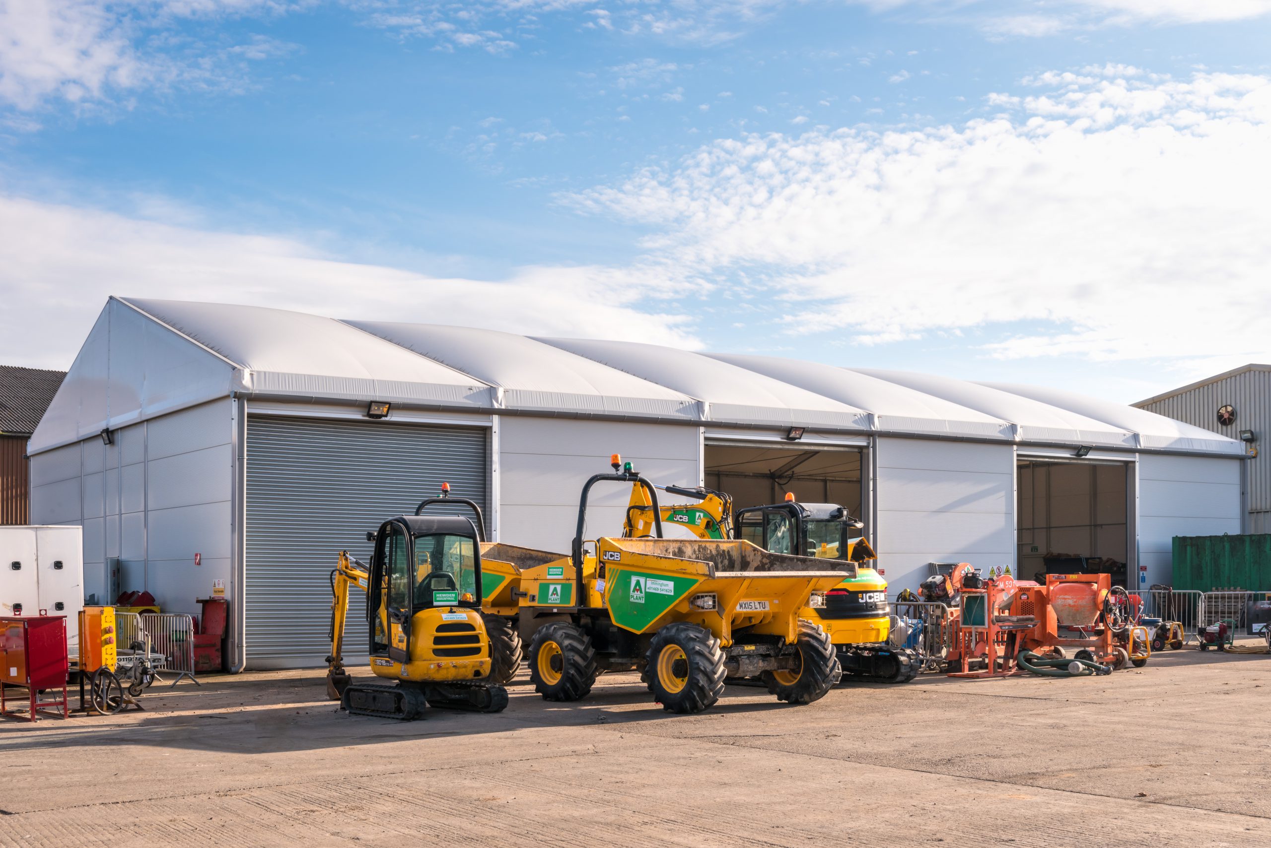Prefab Workshop Buildings for Plant Hire Co - HTS TENTIQ